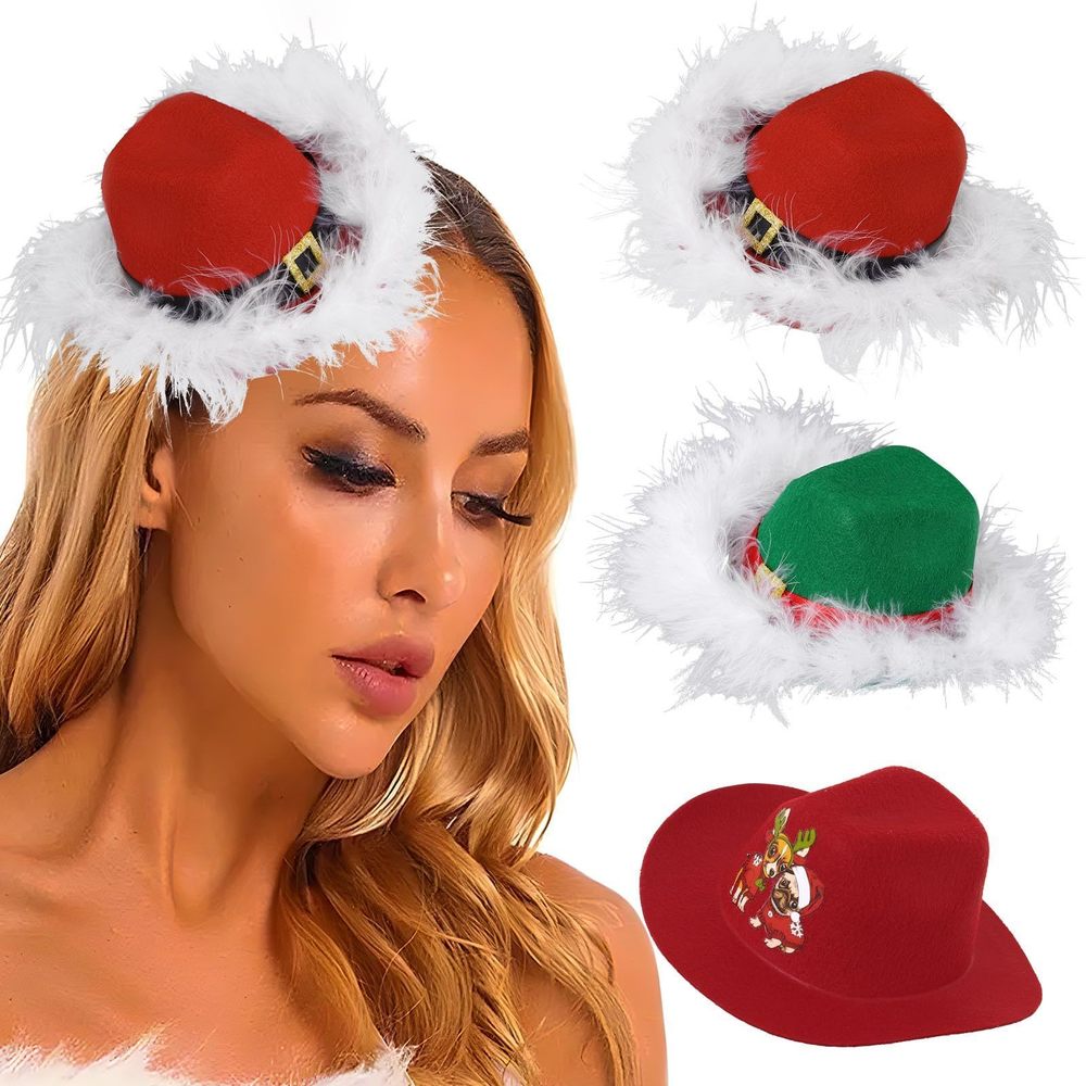 Cowgirl Mini Hat Preppy Red Cowboy Hat Christmas Part… - Gem